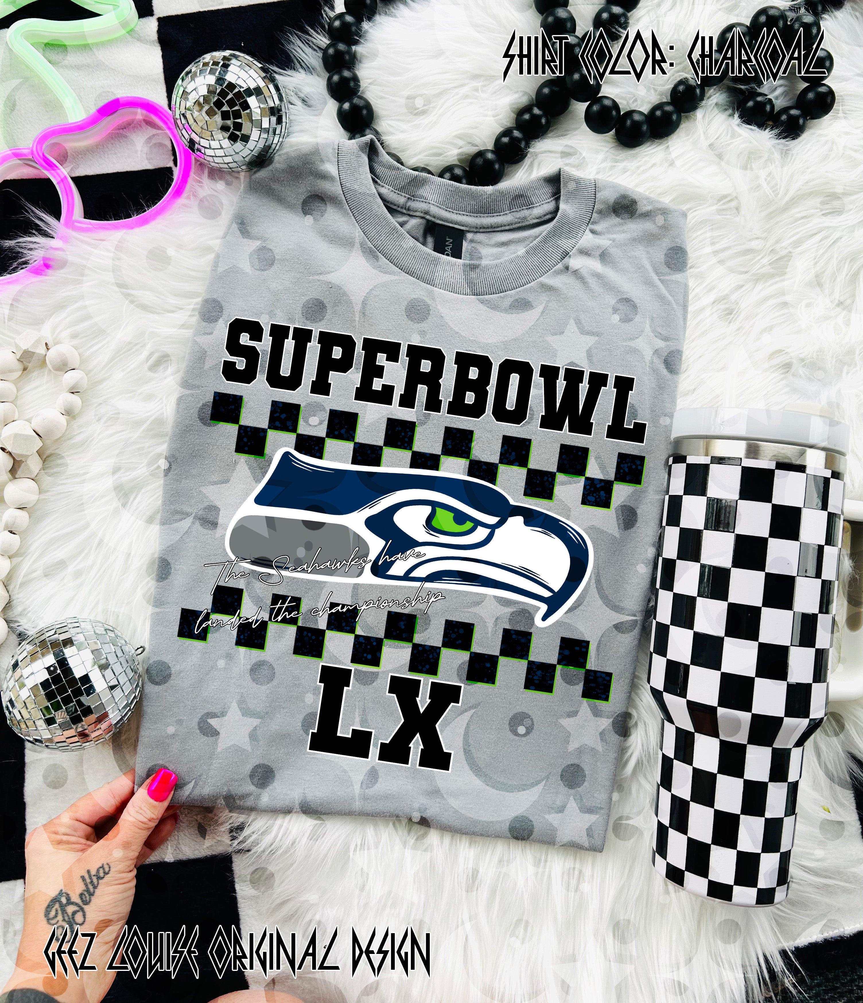 Big Game LX Championship Digital Design | Retro Checker Football Masco ...