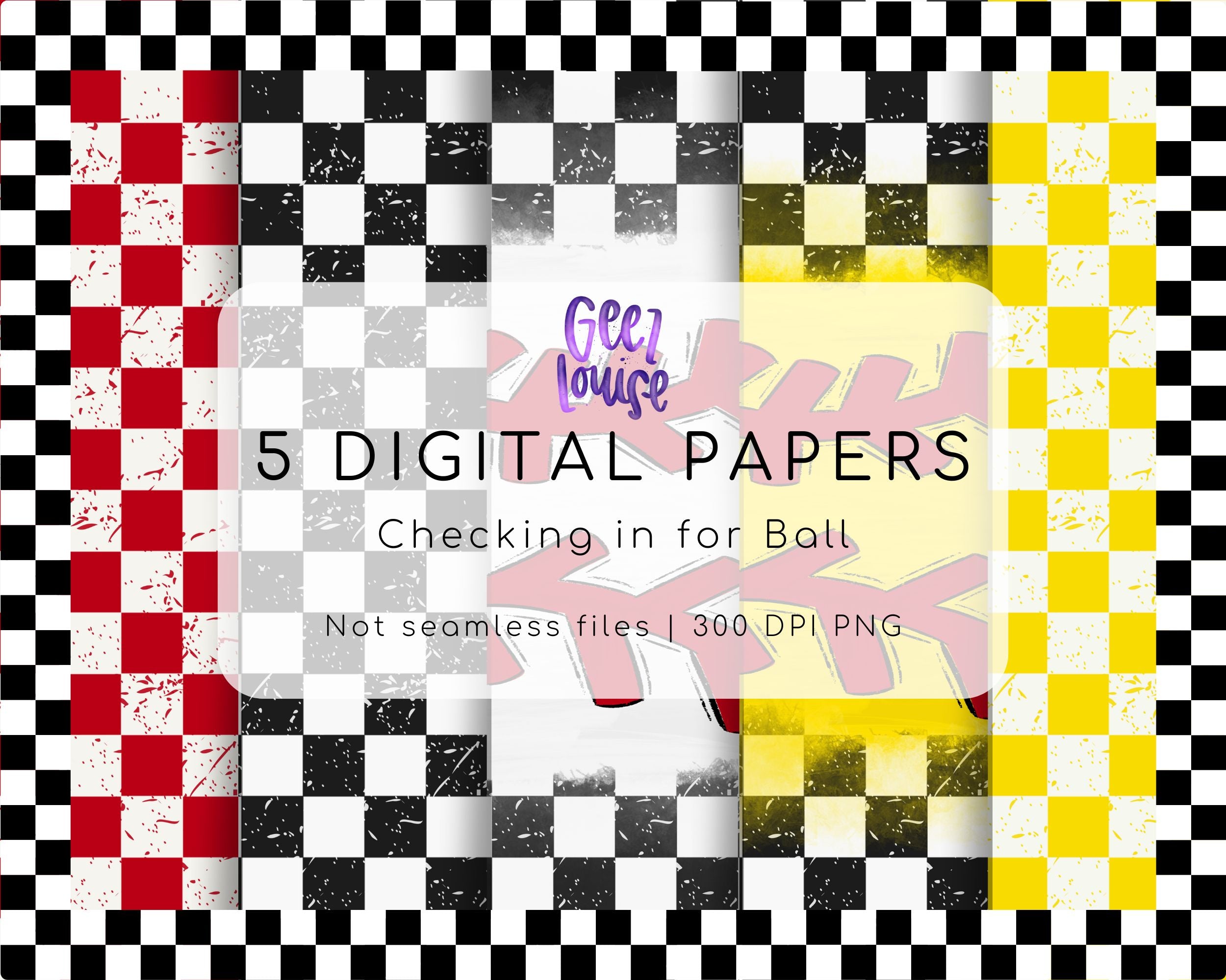 Checking In for Ball Digital Papers • 300 DPI Pattern Bundle – GeezLouise