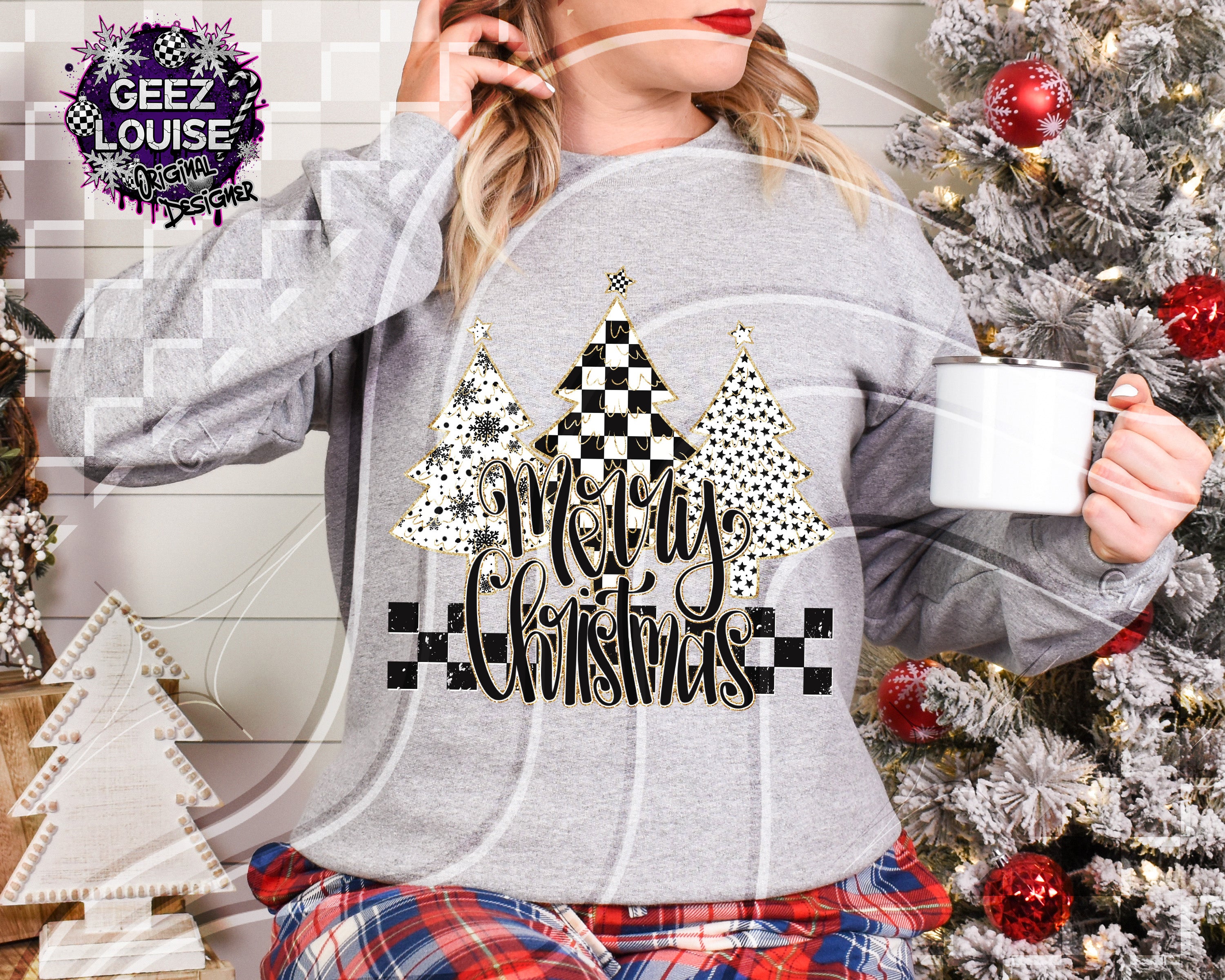 Merry Christmas Trees – Digital Design – GeezLouise