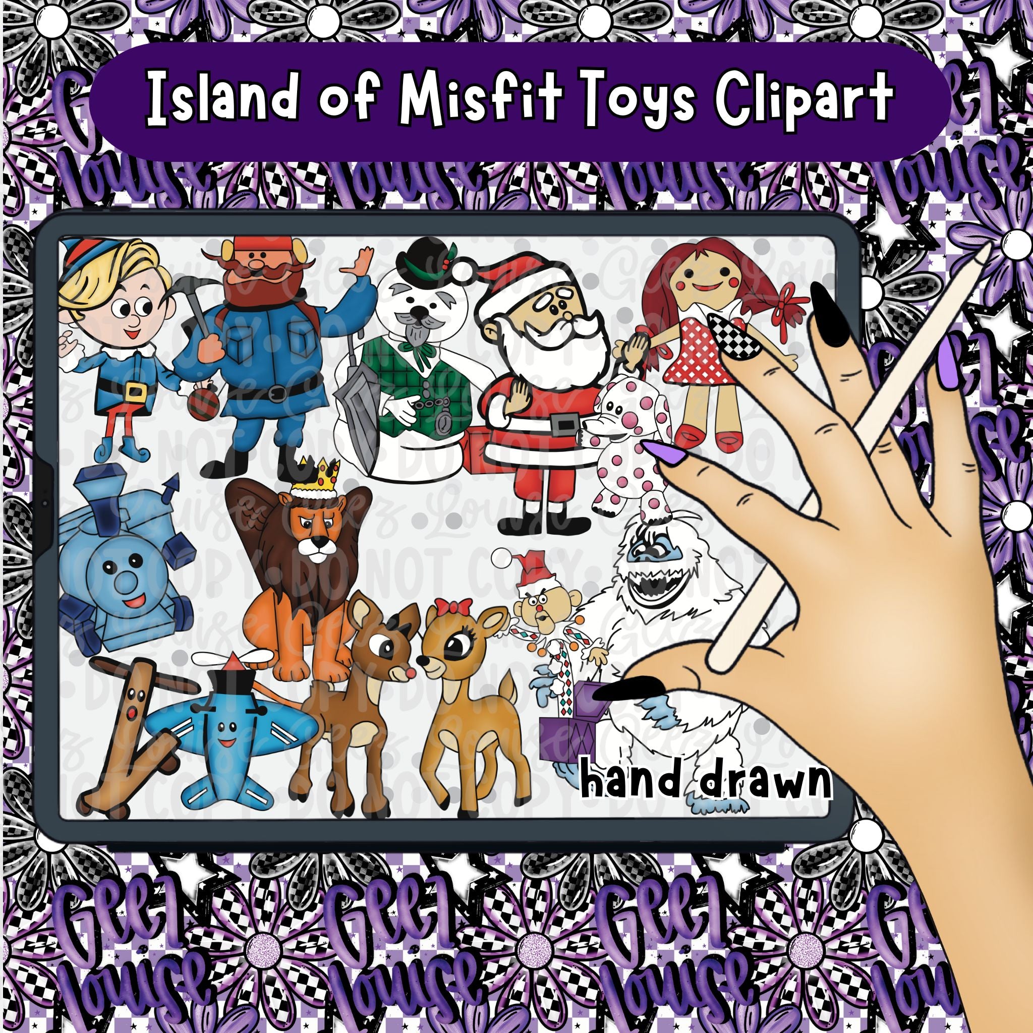Island of Misfit Toys Clipart | Holiday Character Bundle PNGs – GeezLouise