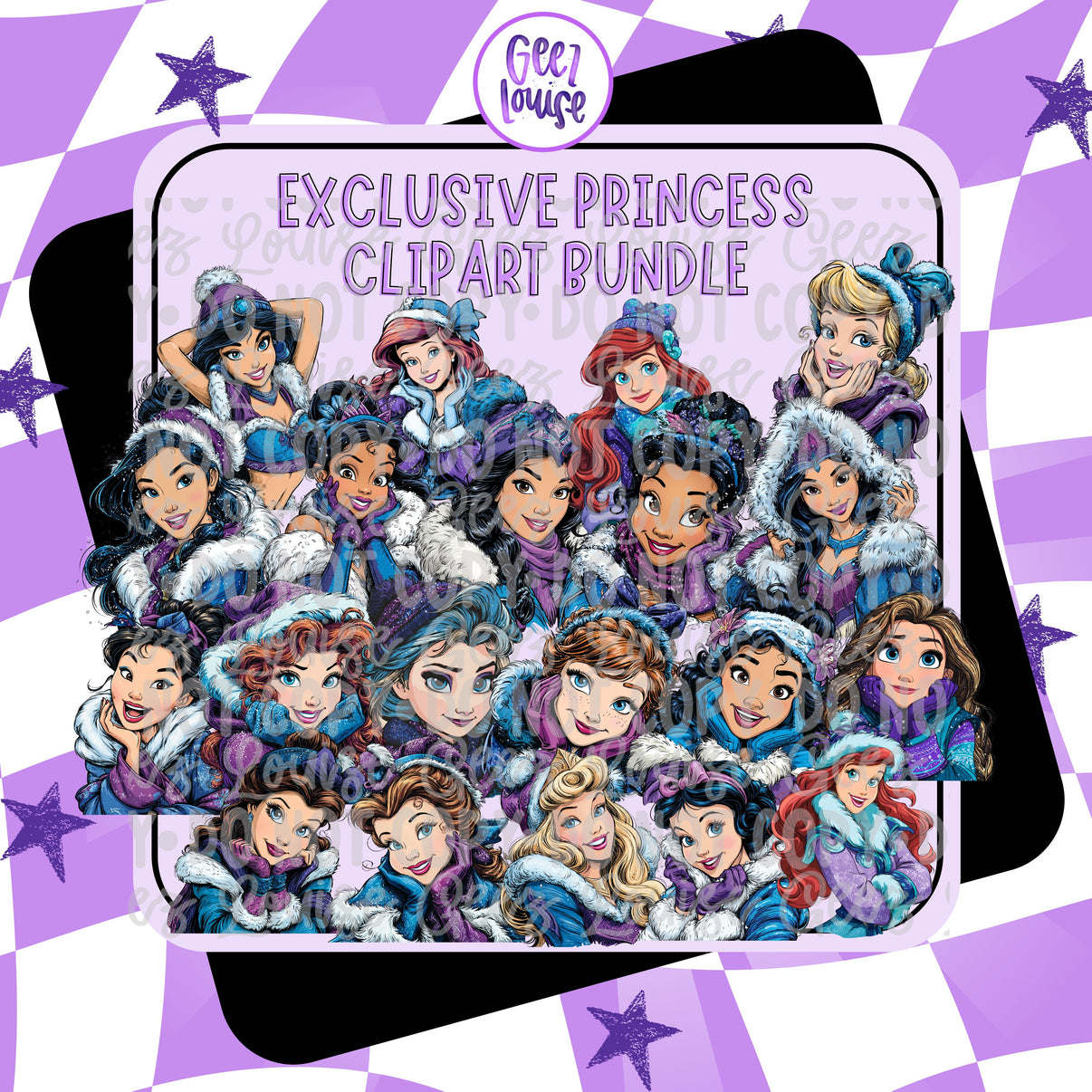Exclusive Princess Winter Clipart Bundle – PNG Digital Download ...